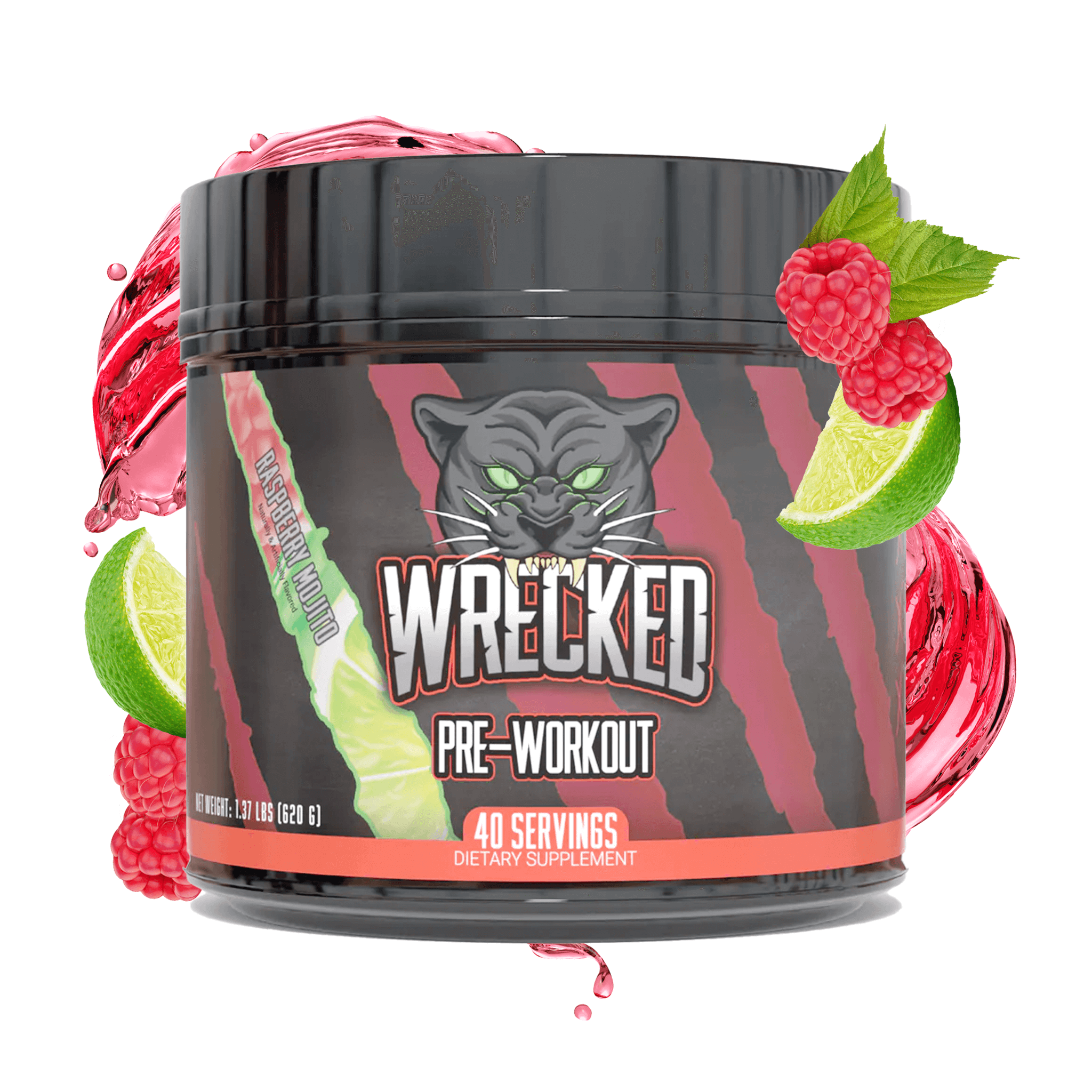 Wrecked - The Strongest Pre-Workout Supplement (40 servings)