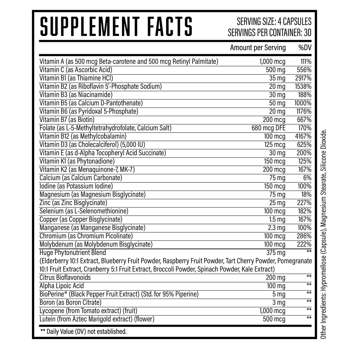 Huge Multi Bodybuilding Multivitamin - Essential Vitamins