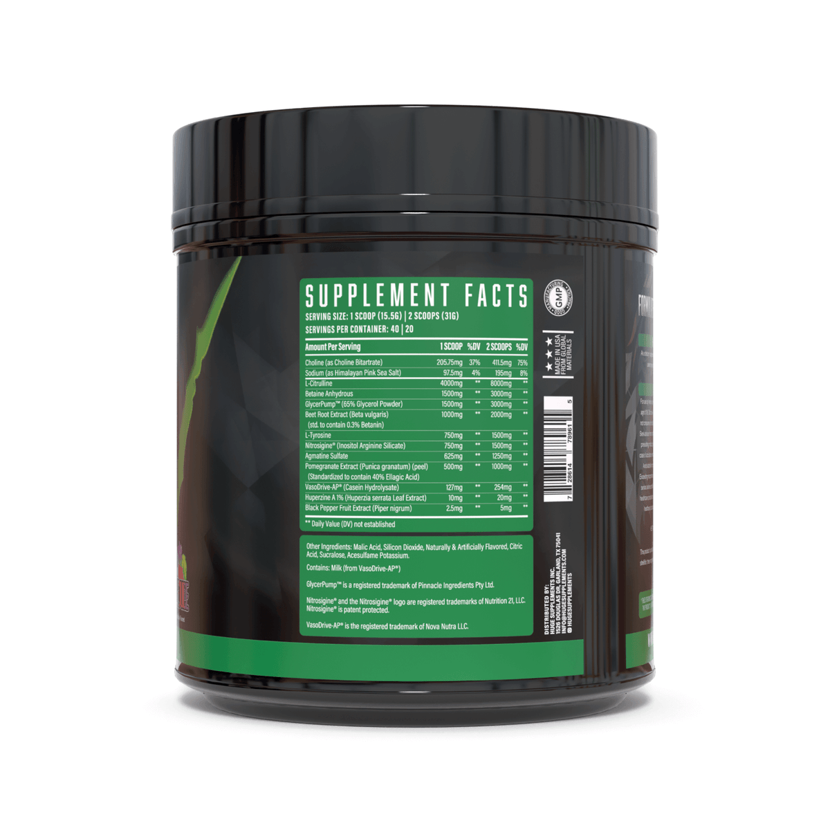Pump Serum - Stimulant Free Pre Workout (40 Servings) - HugeSupplements